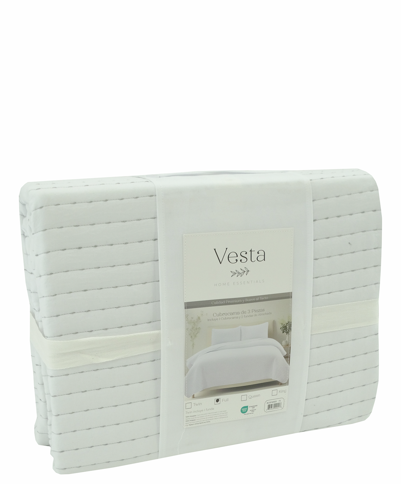 BCSF46925, Vesta - 3Pc Full Quilt Set Stitch- White – Maxie Department ...