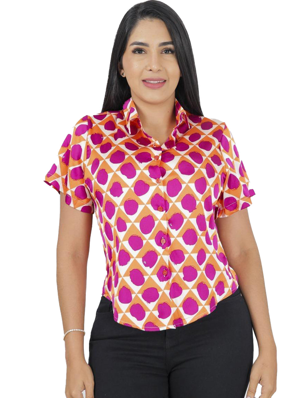 YU2703, Angelus Ladies S/Sleeve Printed Shirt Top S-XL – Maxie ...